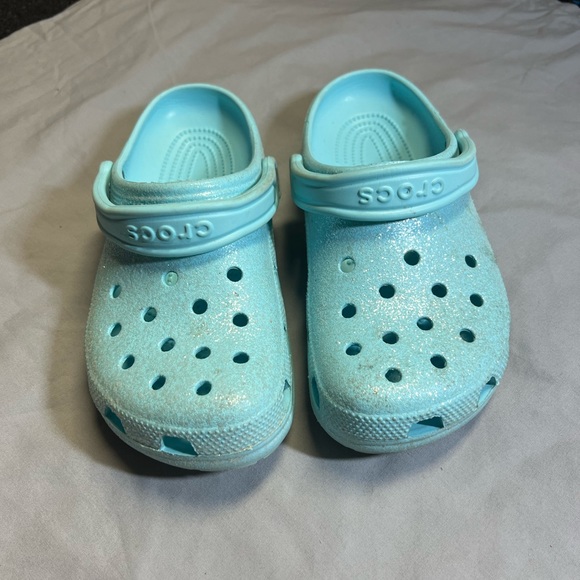 CROCS | Shoes | Crocs Sparkly Ice Blue | Poshmark